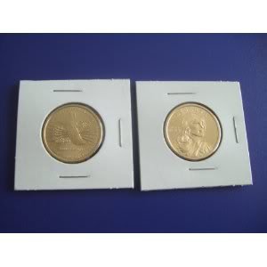 Toy / Game 2010 D Mint Sacagawea Native American Golden Dollar Uncirculated Coin W/ 2X2 Cardboard Mylar Holder