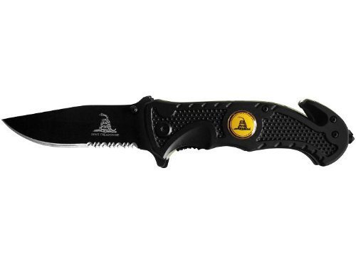 Don't Tread On Me MARINES Black Blade ASSISTED OPENING POCKET KNIFE