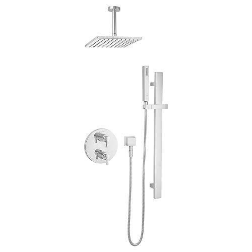 American Standard 1660186.002 Ceiling Mount Rain Shower Head Shower Arm 6 inch, Polished Chrome