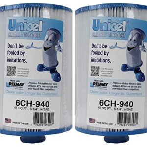 Unicel 8.25 by 6 Inch Hot Tub and Spa Filter Replacement Cartridge with High Quality Media for Multiple Filter Models, 2 Pack