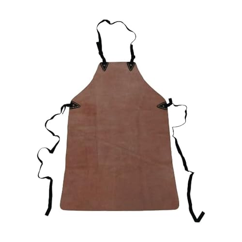 Style n Craft Welder’s Apron, Heavy-Duty Suede Leather Apron, Apron for Men and Women, Welding Accessories, Camel Color (81201)