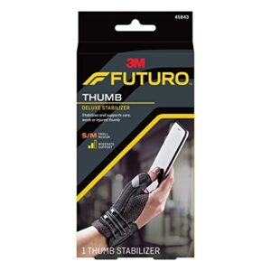 futuro deluxe thumb stabilizer, improves stability, moderate stabilizing support, small/medium