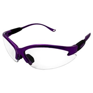 global vision cougar safety glasses nurses dental assistant glasses shooting glasses for women ladies men purple frame with clear lenses