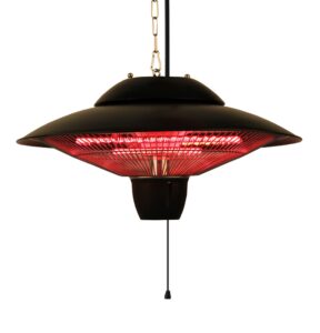 ener-g+ indoor/outdoor ceiling electric patio heater, black