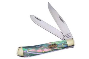 frost cutlery steel warrior trapper abalone