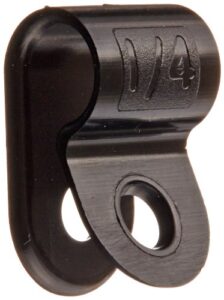 nsi nch-250-0 heavy duty nylon cable clamp, 0.25" diameter, 0.5" width, black