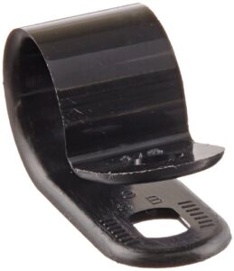 nsi nch-500-0 heavy duty nylon cable clamp, 0.5" diameter, 0.472" width, black