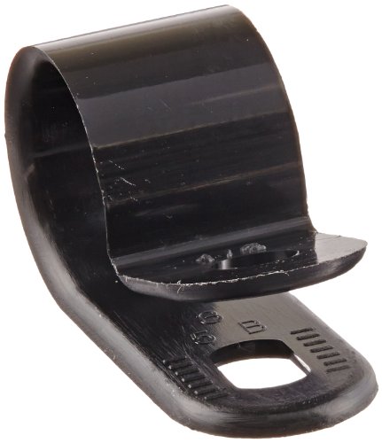 NSI NCH-500-0 Heavy Duty Nylon Cable Clamp, 0.5" Diameter, 0.472" Width, Black