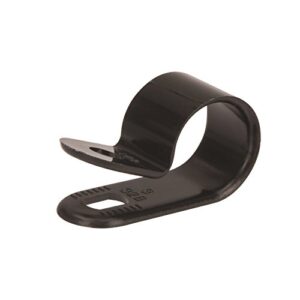 NSI NCH-500-0 Heavy Duty Nylon Cable Clamp, 0.5" Diameter, 0.472" Width, Black