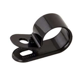 NSI NCH-500-0 Heavy Duty Nylon Cable Clamp, 0.5" Diameter, 0.472" Width, Black