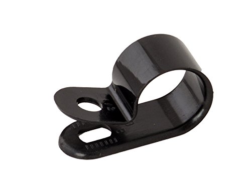 NSI NCH-500-0 Heavy Duty Nylon Cable Clamp, 0.5" Diameter, 0.472" Width, Black