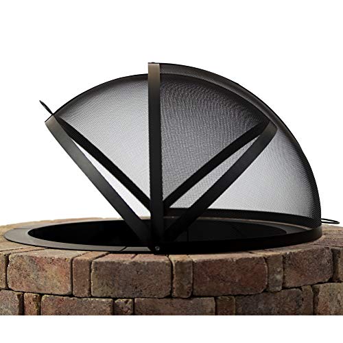 Hampton's Buzaar 40 Inch Fire Pit Easy Access Spark Screen