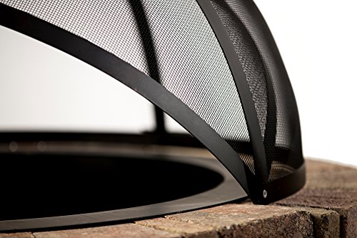 Hampton's Buzaar 40 Inch Fire Pit Easy Access Spark Screen