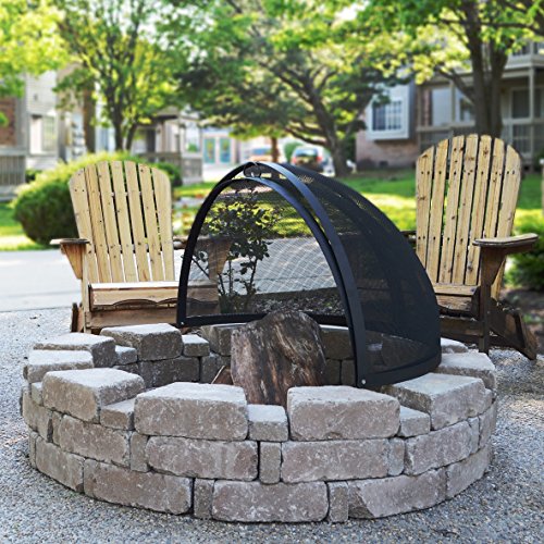 Hampton's Buzaar 40 Inch Fire Pit Easy Access Spark Screen