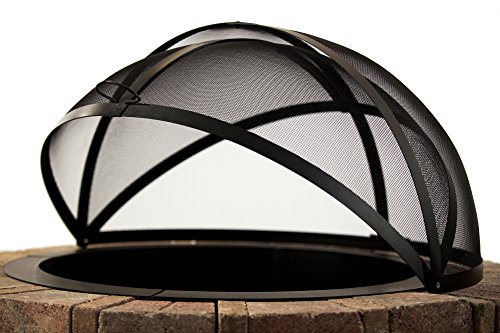 Hampton's Buzaar 40 Inch Fire Pit Easy Access Spark Screen