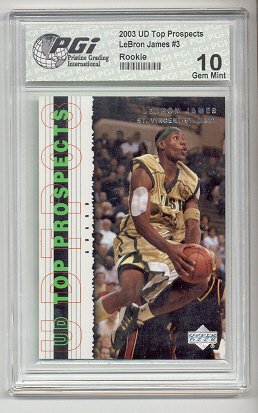 Upper Deck 2003 LeBron James PGI 10 Rookie Card 13 LaBron!