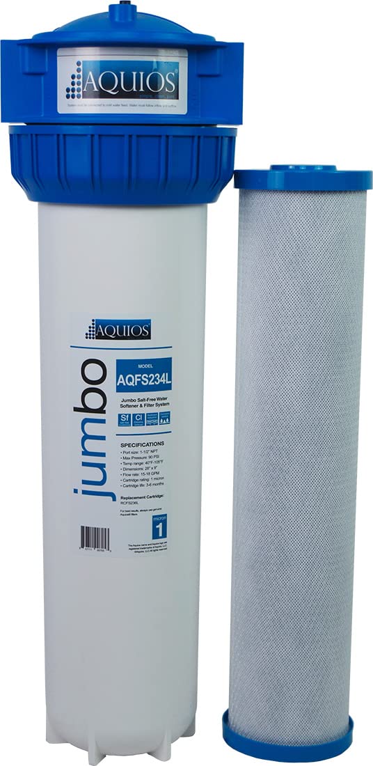 Aquios® AQFS234L Jumbo Full House Water Softener & Filter System, VOC Reduction - New Model