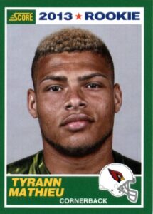 2013 score nfl football rookie card #396 tyrann mathieu