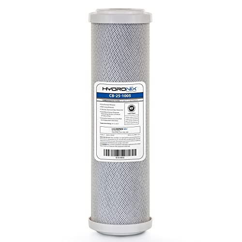 Hydronix CB-25-1005 Whole House RO & Drinking Systems NSF Coconut Carbon Block Water Filter 2.5 x 10-5 Micron