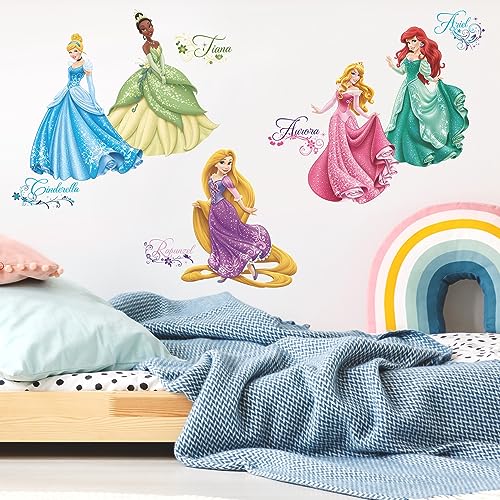 RoomMates RMK2199SCS Disney Princess Royal Debut Peel and Stick Wall Decals 10 inch x 18 inch