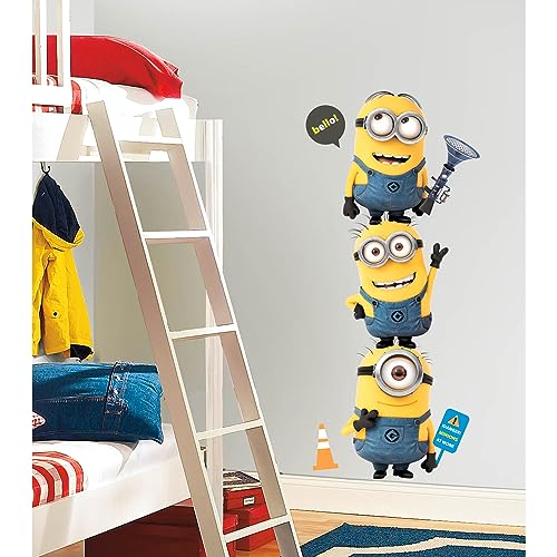 Minions Despicable Me 2 Giant Peel and Stick Giant Wall Decals by RoomMates, RMK2081GM