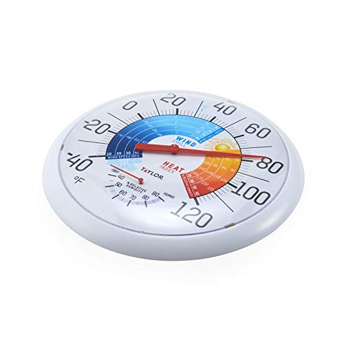 Taylor Wind Chill/Heat Index Thermometer & Hygrometer, 13.25 Inch