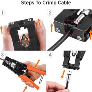 Etekcity Coax Cable Crimper, Multifunctional Compression Connector Adjustable Deluxe Tool for F BNC RCA, RG58 RG59 RG6, Universal Wire Cutters -25706348096