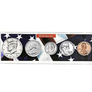 2013-5 Coin Birth Year Set in American Flag Holder Collection Seller Uncirculated