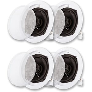 acoustic audio r191 in ceiling/in wall speaker 2 pair pack 2 way home theater 800 watt r191-2pr