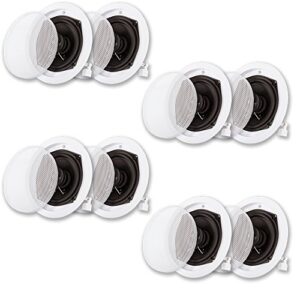 acoustic audio r191 in ceiling/in wall speaker 4 pair pack 2 way home theater 1600 watt new r191-4pr