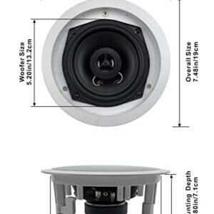 Acoustic Audio R191 in Ceiling/in Wall Speaker 4 Pair Pack 2 Way Home Theater 1600 Watt New R191-4Pr