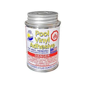 jed pool tools 35-245-01 can adhesive for swimming pool, 4-ounce