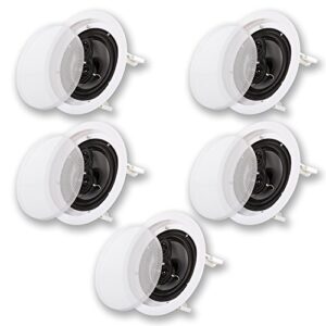 acoustic audio cs-ic63 in ceiling 6.5" home theater 5 speaker set 3 way 1500 watt cs-ic63-5s