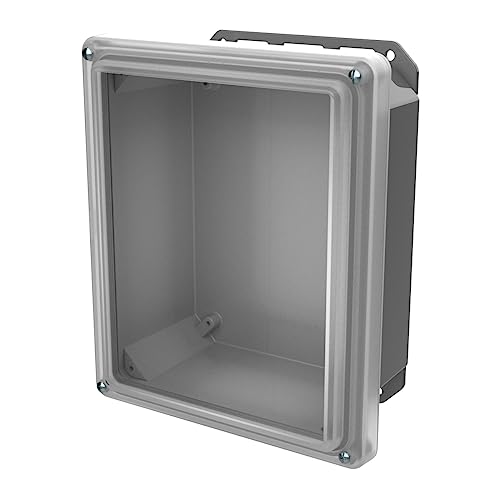 Serpac I342S,TCBG (5.46 x 10.23 x 11.75 in) Polycarbonate IP67 Waterproof UL 508A Plastic Project Junction Box Enclosure with Clear Top Screw Entry Cover and Gray Bottom