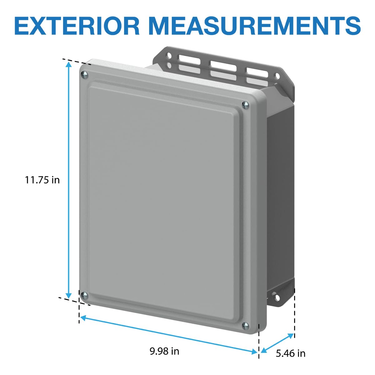 Serpac I342S,TGBG (5.46 x 10.23 x 11.75 in) Polycarbonate IP67 Waterproof UL 508A Plastic Project Junction Box Enclosure with Gray Top Screw Entry Cover and Gray Bottom