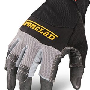 Ironclad mens Work Glove MACH 5 VIBRATION IMPACT, Black and Grey, Large Pack of 1 US