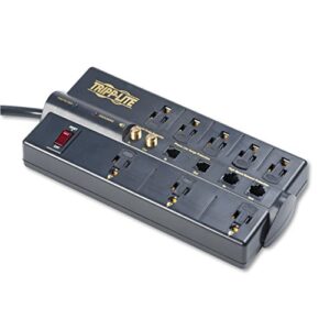 tripp lite tlp810net surge suppressor 8 outlets 10 ft cord 3240 joules black trptlp810net