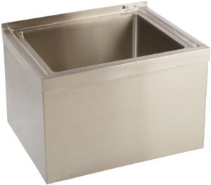 john boos - ems-2016-12 pbms2016-12 stainless steel mop sink, 12" deep sink bowl, 24-5/8" length x 19-1/8" width