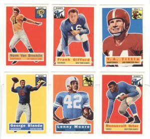 1956 topps archives football complete set - 120 cards including george blanda frank gifford ya tittle (reprint set 1994)