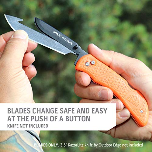 OUTDOOR EDGE 3.5" RazorSafe Replacement Knife Blades, 6 Pieces