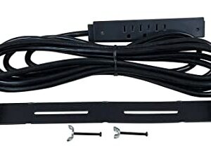 Stand Up Desk Power Strip - Metal, 3-Outlet, 15-Foot Cord