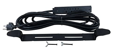 Stand Up Desk Power Strip - Metal, 3-Outlet, 15-Foot Cord