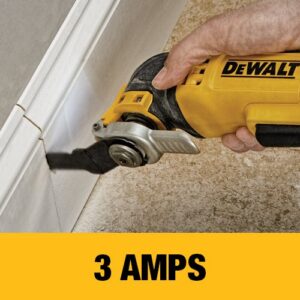 DEWALT Oscillating Tool, 3-Amp, Includes Wood Blades, Sandpaper and Tool Bag, Corded (DWE315K)