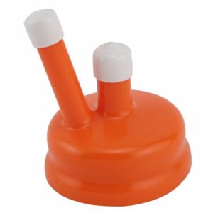 brewcraft orange carboy cap, plastic, 2 spouts