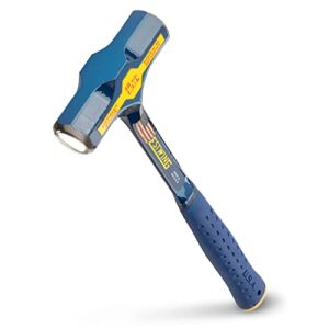 ESTWING BIG BLUE Engineer's Hammer - 48 oz Sledge with Forged Steel Construction & Shock Reduction Grip - E6-48E