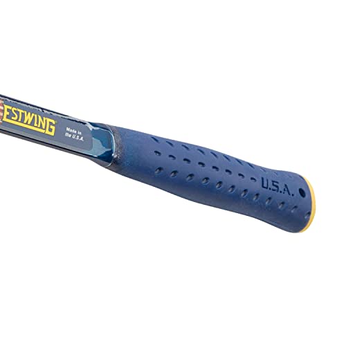 ESTWING BIG BLUE Engineer's Hammer - 48 oz Sledge with Forged Steel Construction & Shock Reduction Grip - E6-48E