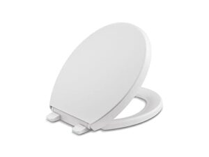 kohler 4009-0 reveal round toilet, grip-tight bumpers, quiet-close seat, quick-attach hardware, white