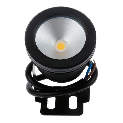 Lemonbest® 10w 12v Black LED Underwater Flood Light for Landscape Fountain Pond Pool, Warm White