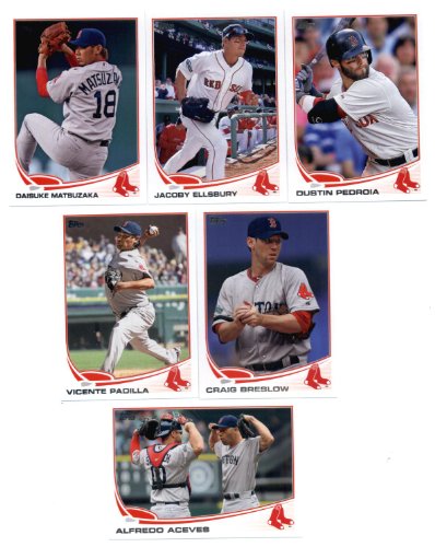 2013 Topps Baseball Boston Red Sox Complete Team Set (SEALED) ( 24 cards) - Justin Pedroia, Jacoby Ellsbury, Daisuke Matsuzaka, Alfred Aceves, Will Middlebrooks, Craig Breslow, Vincente Padilla, Daniel Nava, Ryan Sweeney, Jarrod Saltalamacchia, Jonny Gome