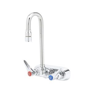 t&s brass b-1115-132x faucet workboard, chrome-plated brass, 2.2 gpm, silver